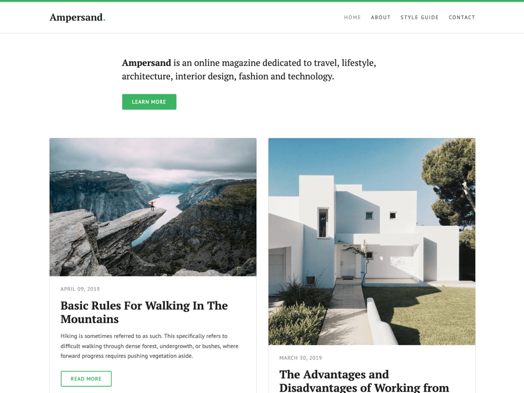 Stackbit Ampersand Theme